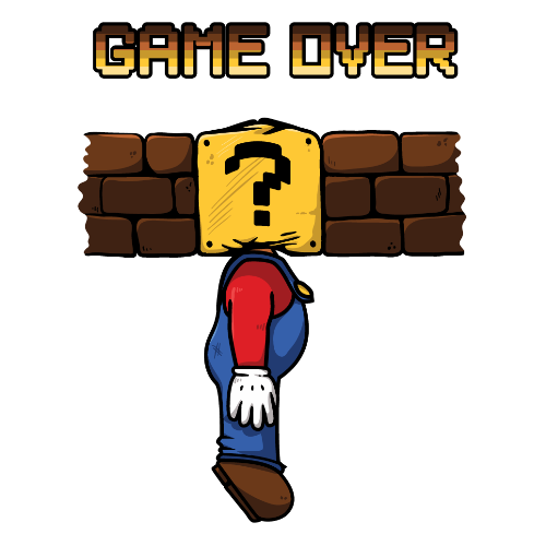 Game over - T-shirt parodie Mario